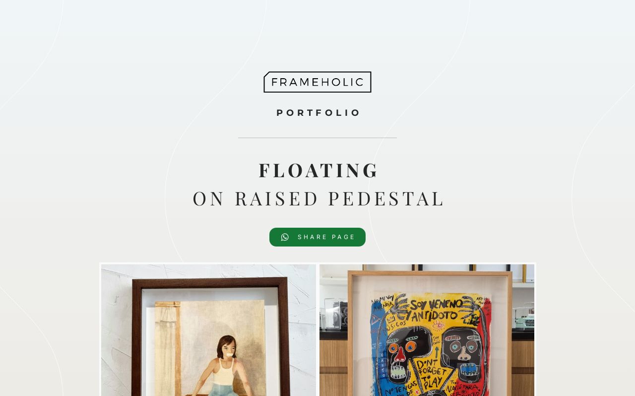 Floating On Raised Pedestal | Frameholic Portfolio